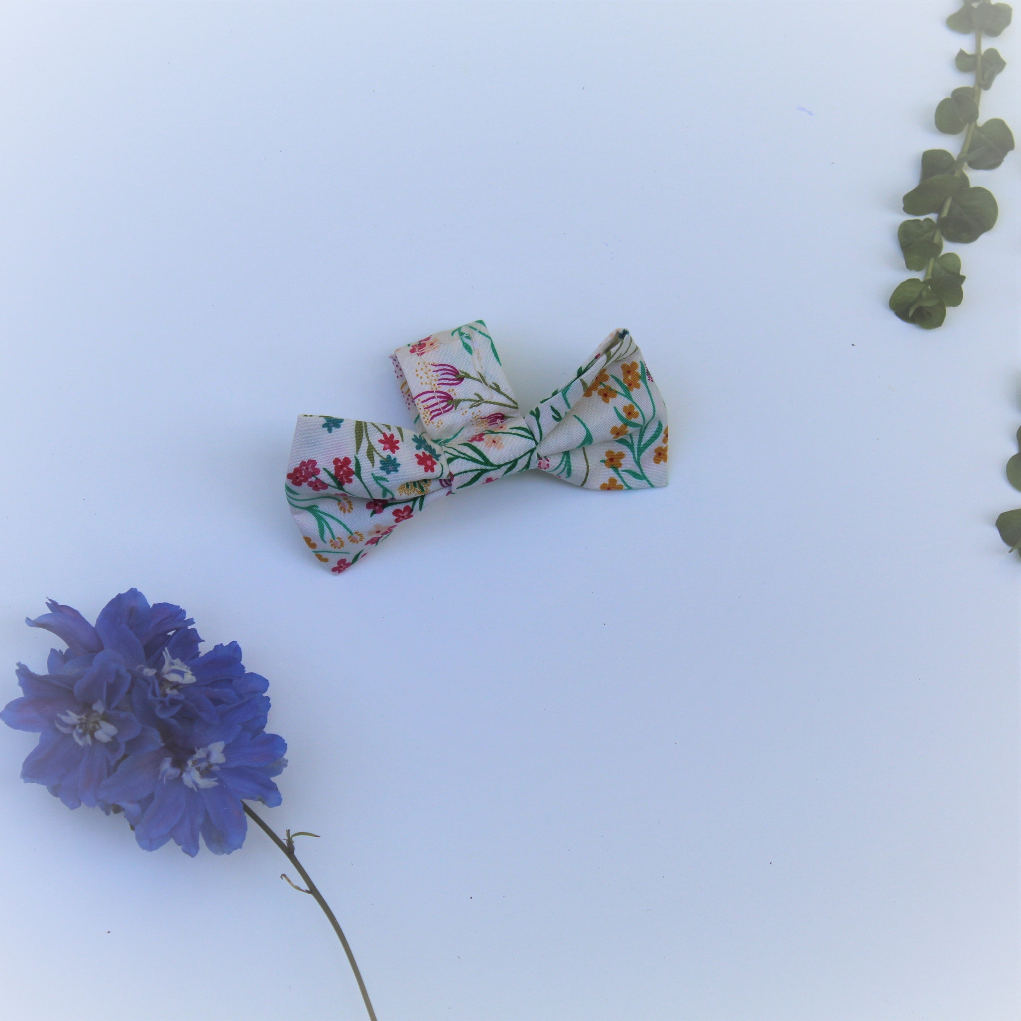'Wildflower' Bowtie | 100% Cotton Custom Dog Bow Ties | Maple & Paws