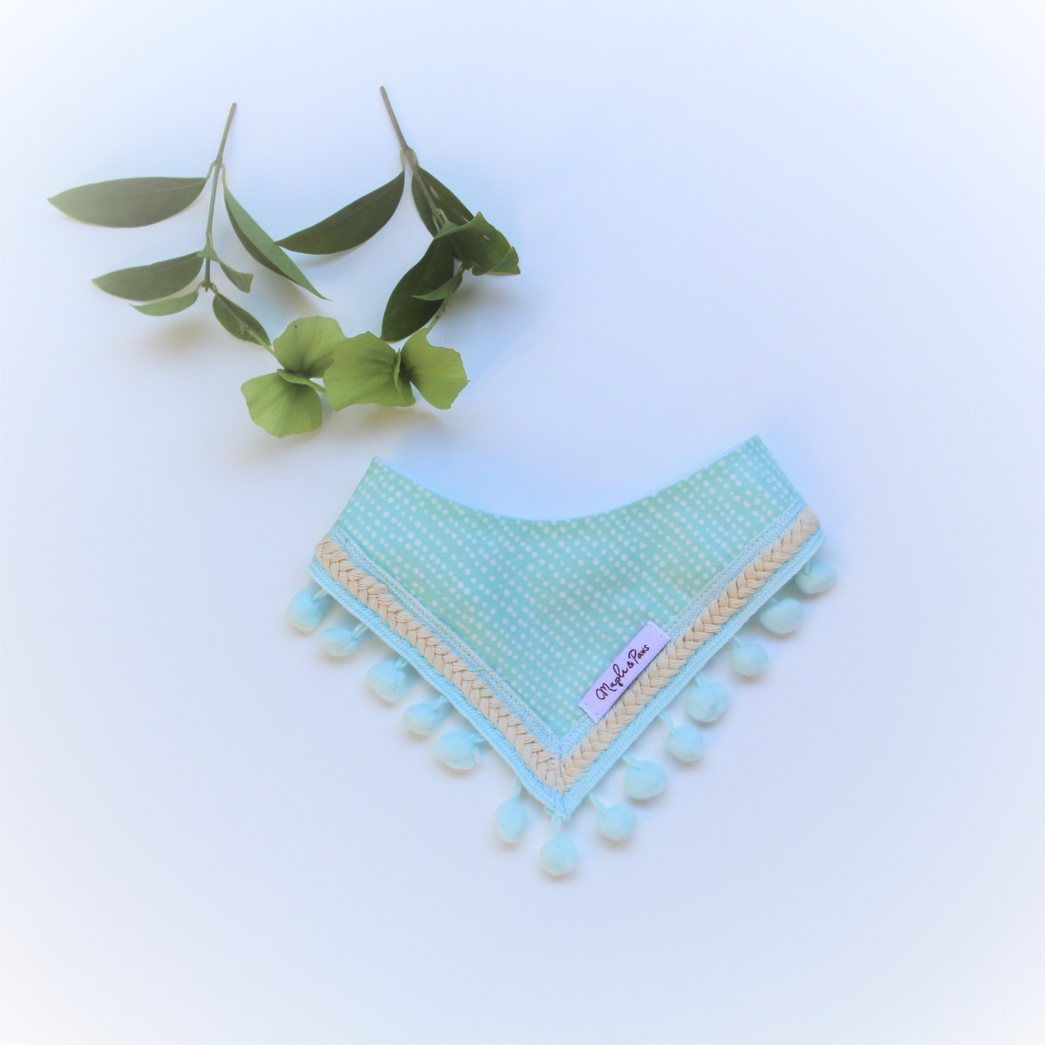 The Minty Fresh Bandana | Handmade 100% Cotton Bandana | Maple & Paws